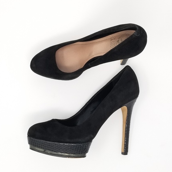 Vince Camuto | Shoes | Vince Camuto Dacoma Pump Heels Snakeskin Black 7 ...